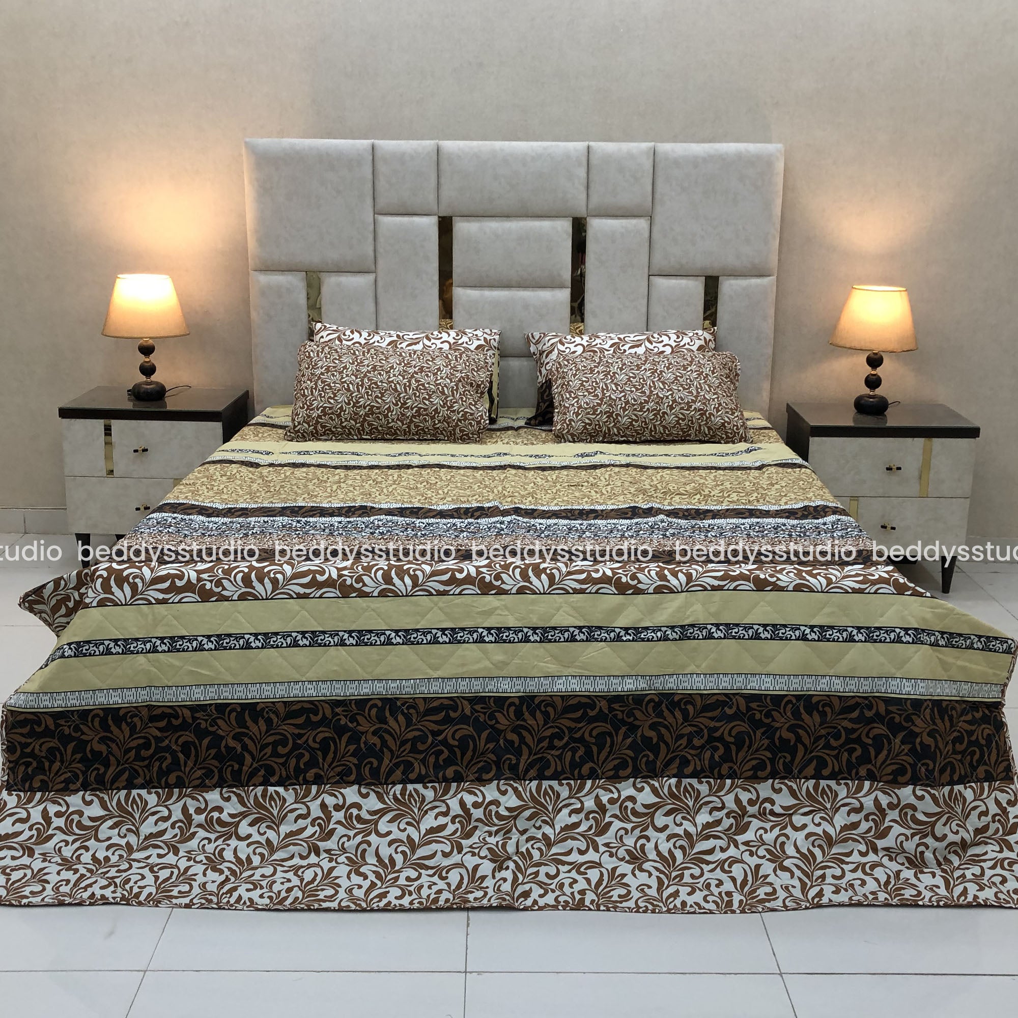 Luminous- Quilted Comforter Set 6 Pcs – Beddy's Studio