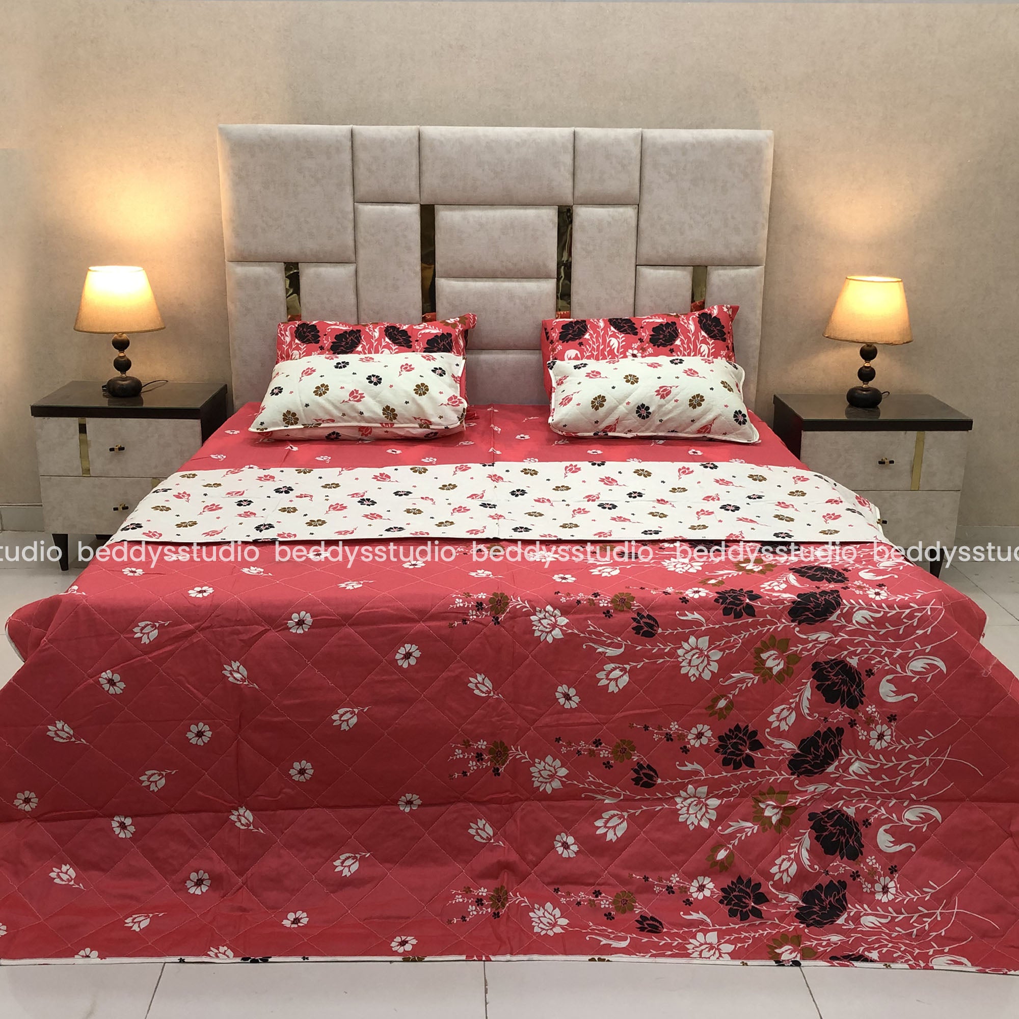 Elysian- Quilted Comforter Set 6 Pcs – Beddy's Studio