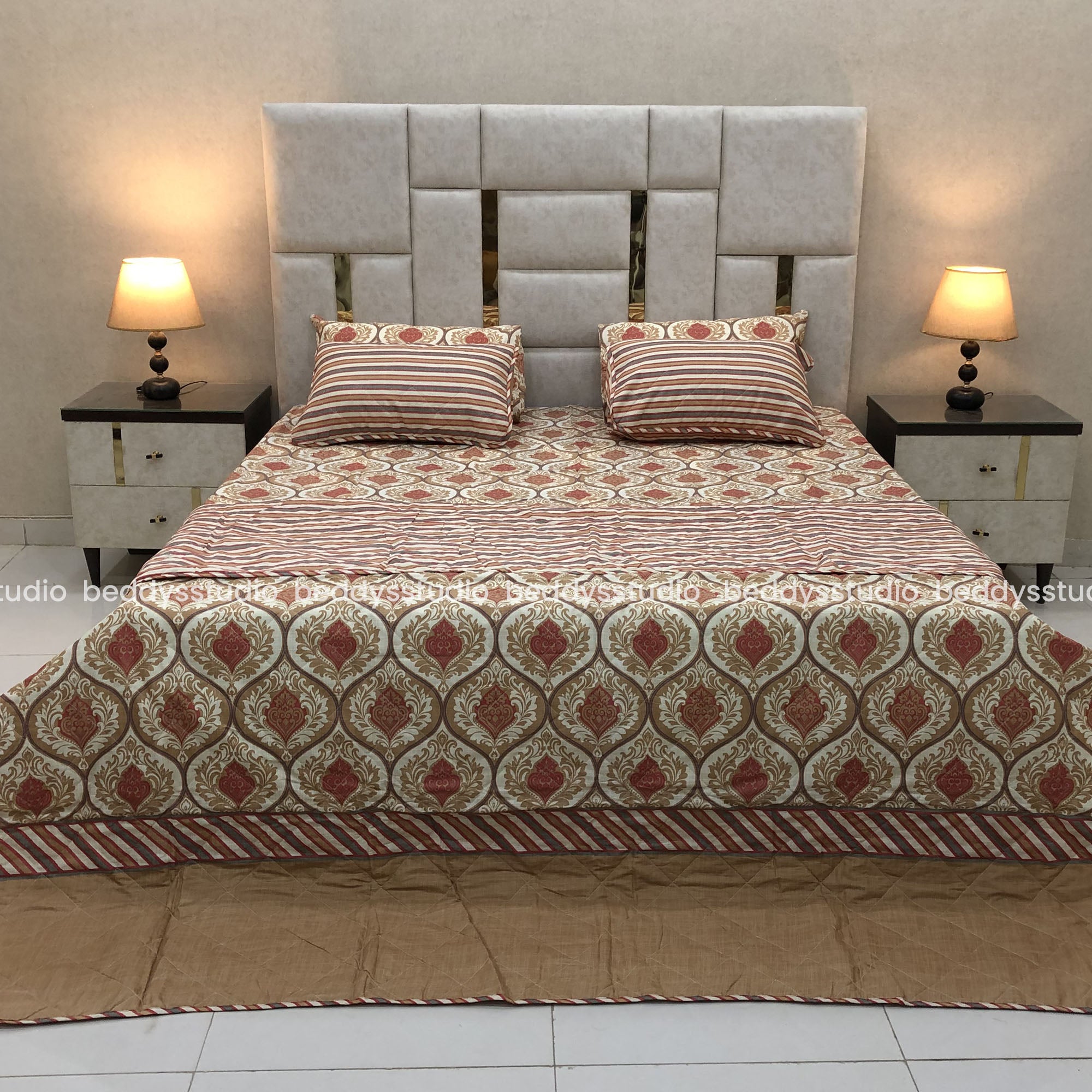 Ethereal- Quilted Comforter Set 6 Pcs – Beddy's Studio