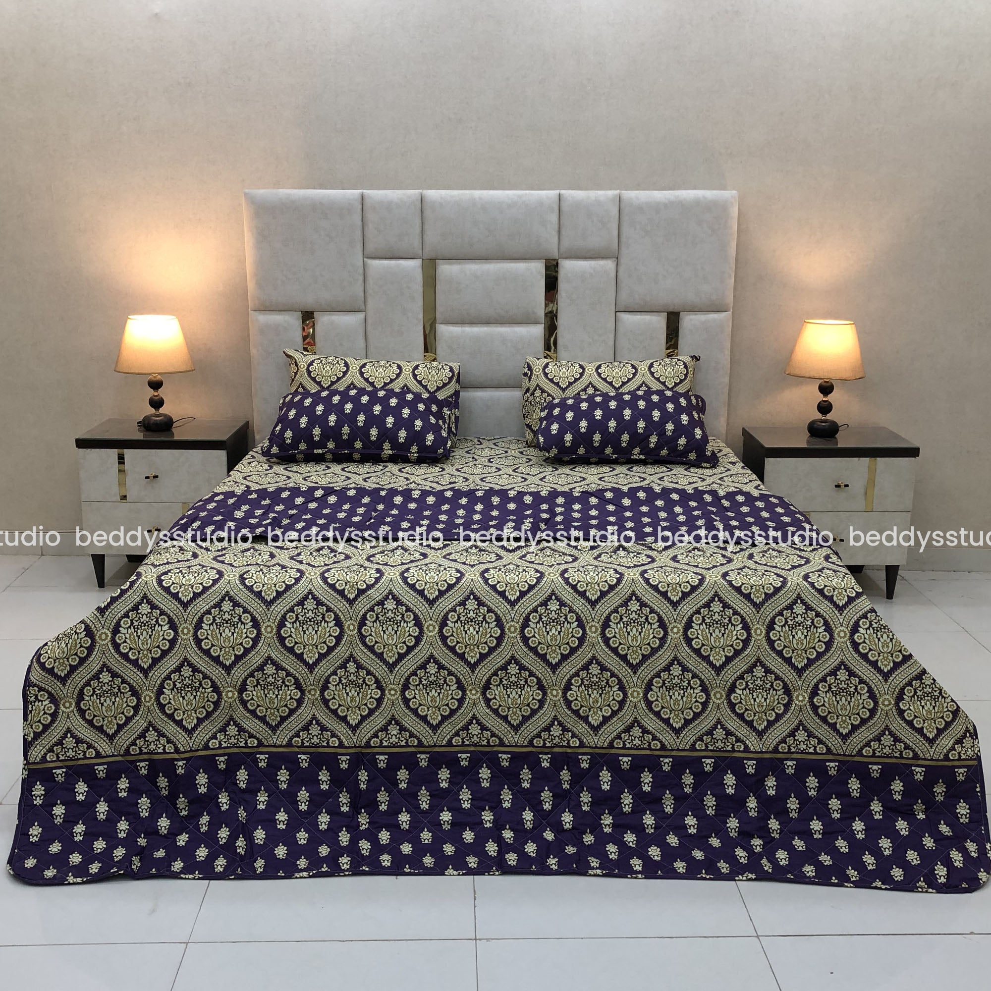 Celestial- Quilted Comforter Set 6 Pcs – Beddy's Studio