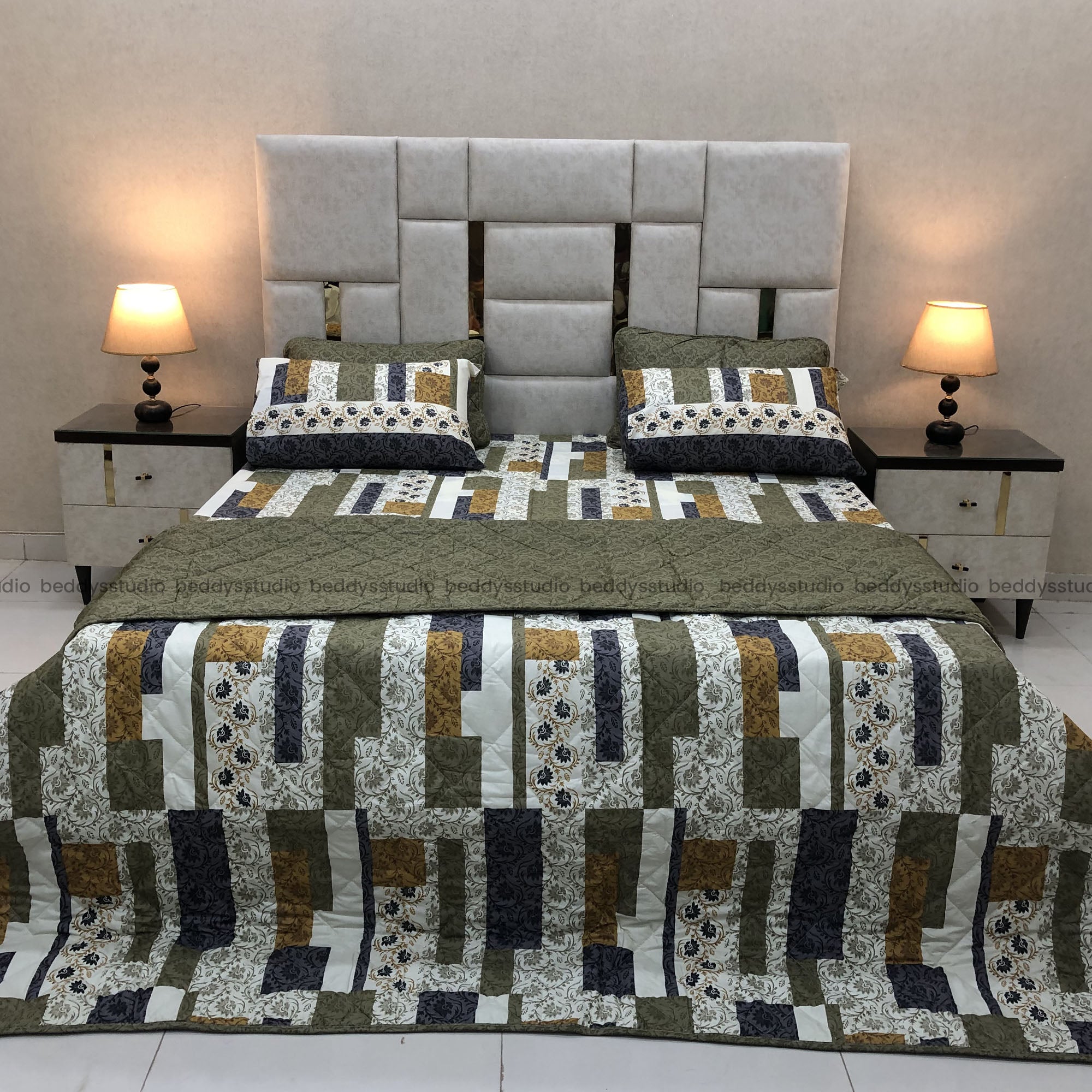 Verdant - Quilted Comforter Set 6 Pcs – Beddy's Studio